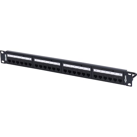 Belden 24-PORT PATCH PANEL, 1U, CAT6+, LOADED, BLACK, REVCONNECT RV6PPF1U24BK | Zoro